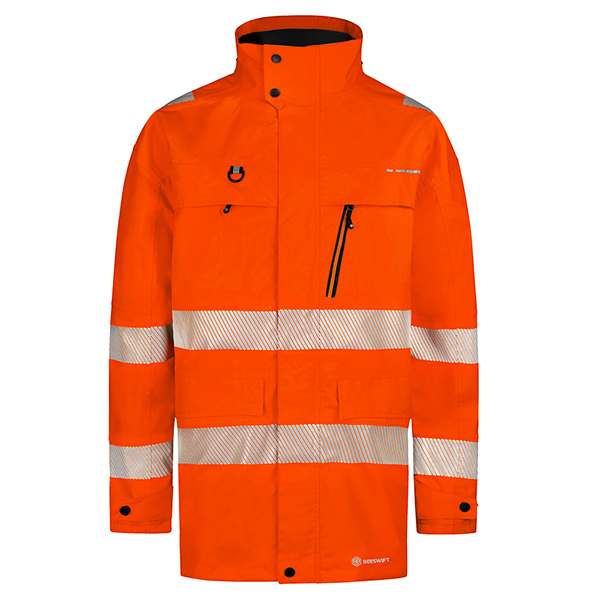 Beeswift Deltic Hi-Vis Ripstop Breathable and Waterproof Rail Jacket ...