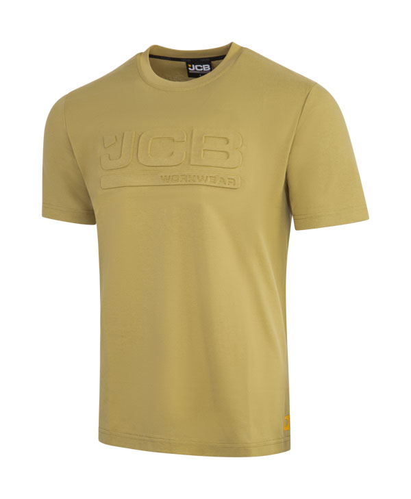 JCB Workwear Unisex 3D Embossed T-Shirt OLIVE GREEN JCB014