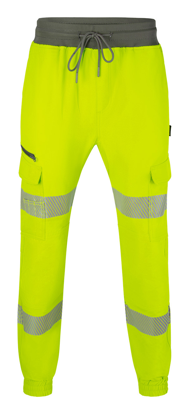 MENS HI-VIS WORK JOGGERS SATURN YELLOW MJB01