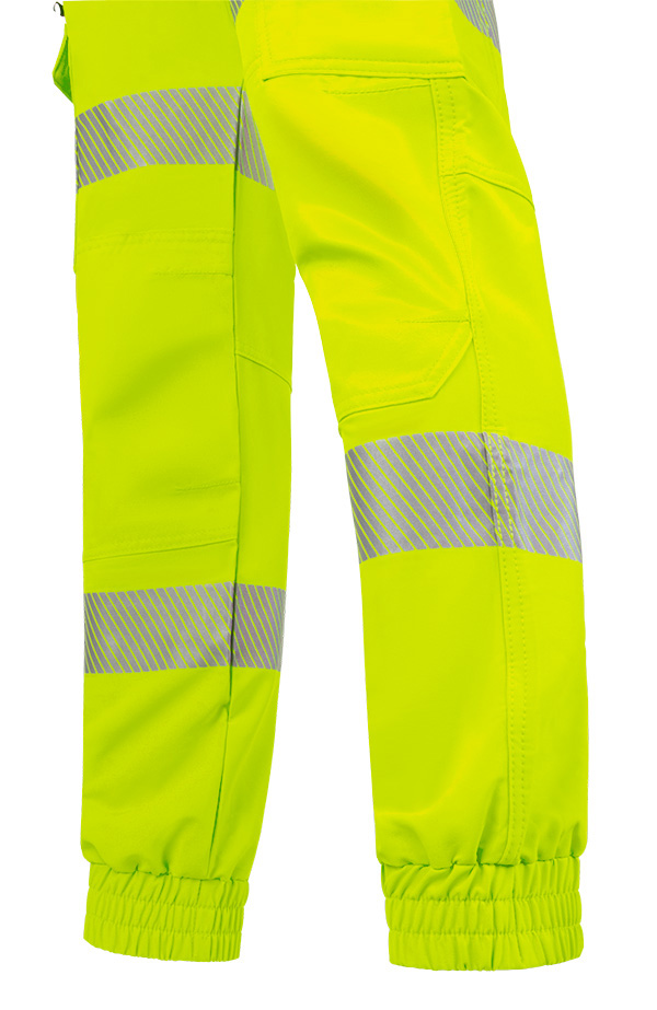 MENS HI-VIS WORK JOGGERS SATURN YELLOW MJB01