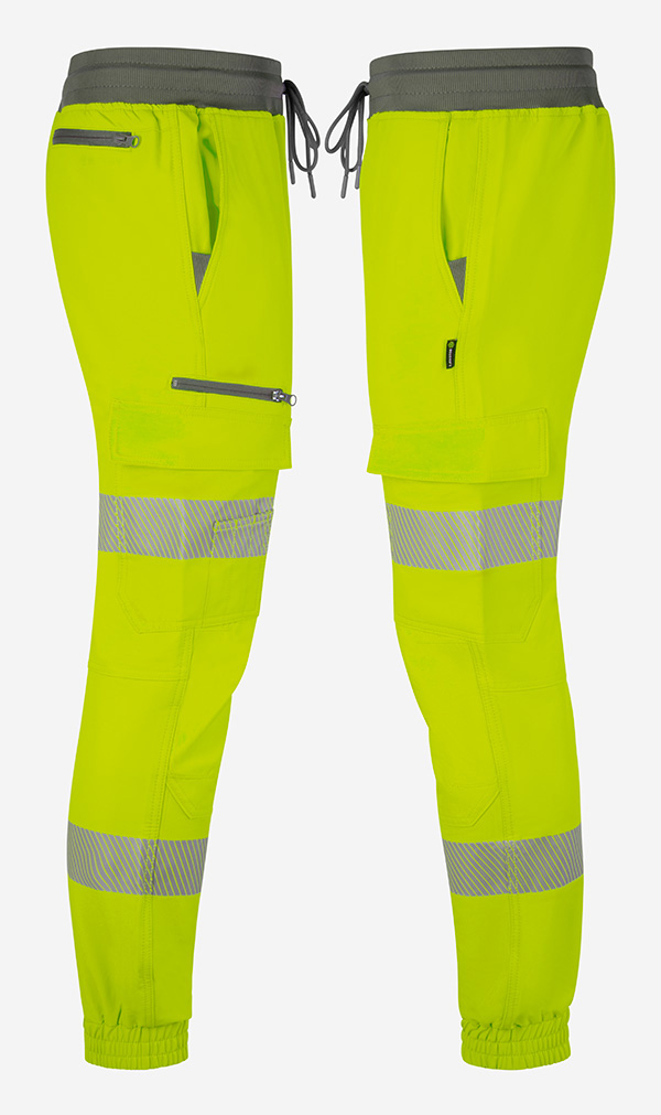 WOMENS HI-VIS WORK JOGGERS SATURN YELLOW WJB01